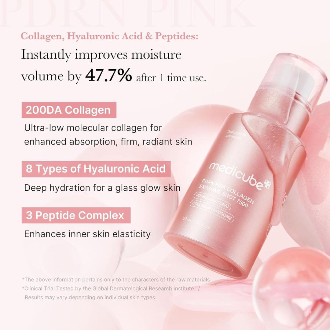 Medicube PDRN Pink Collagen Exosome Shot Serum 7500 – Kbeauty Factory